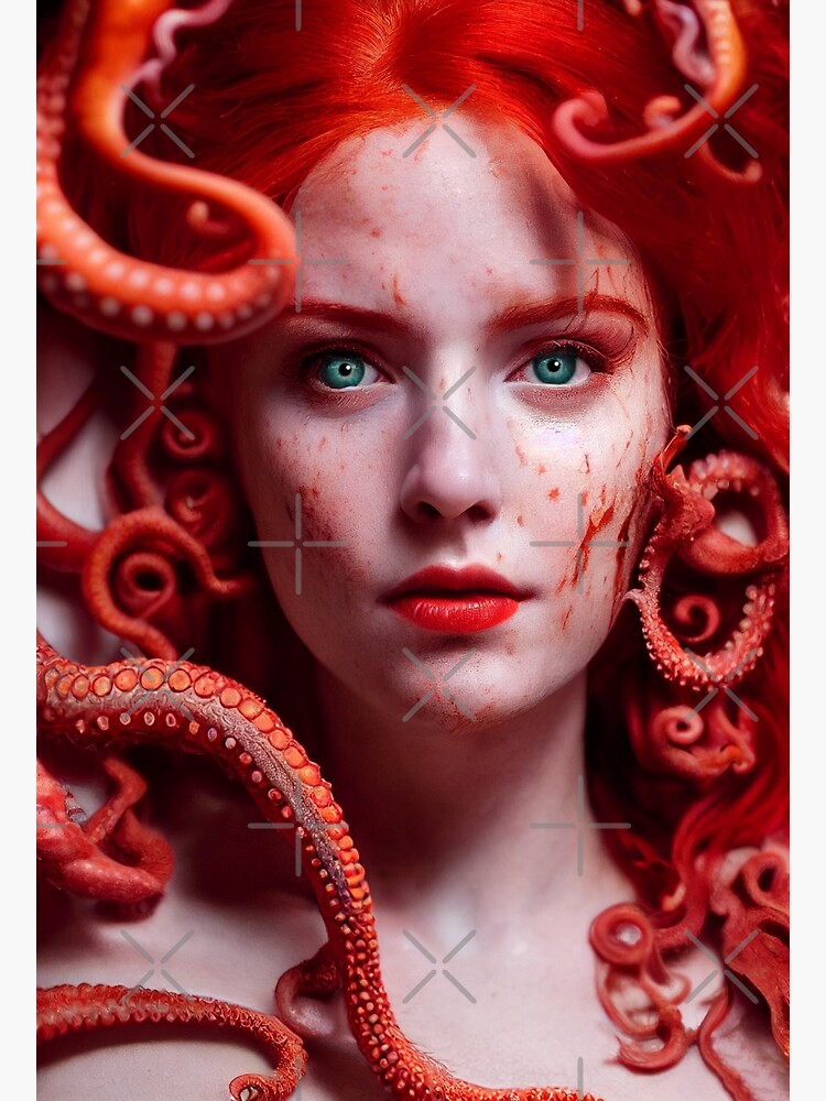 "Red hair octopus lady" Poster for Sale by NonSonoKoreano | Redbubble
