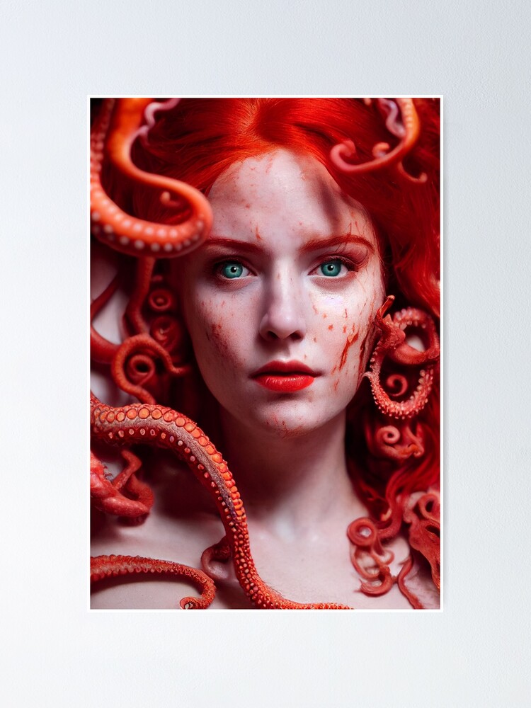 "Red hair octopus lady" Poster for Sale by NonSonoKoreano | Redbubble