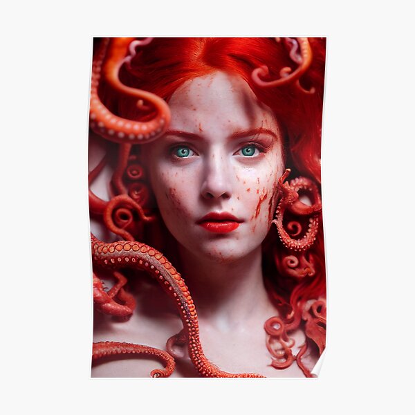 "Red hair octopus lady" Poster for Sale by NonSonoKoreano | Redbubble