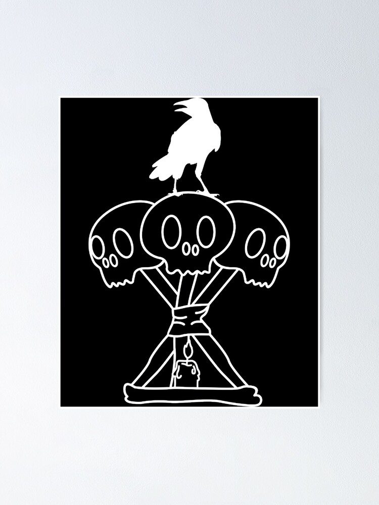 "Skull hex Crow video game " Poster for Sale by augusdesign | Redbubble