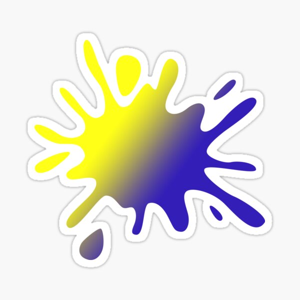 "Dual Colour Ink Splat" Sticker for Sale by galaxydaydreams | Redbubble