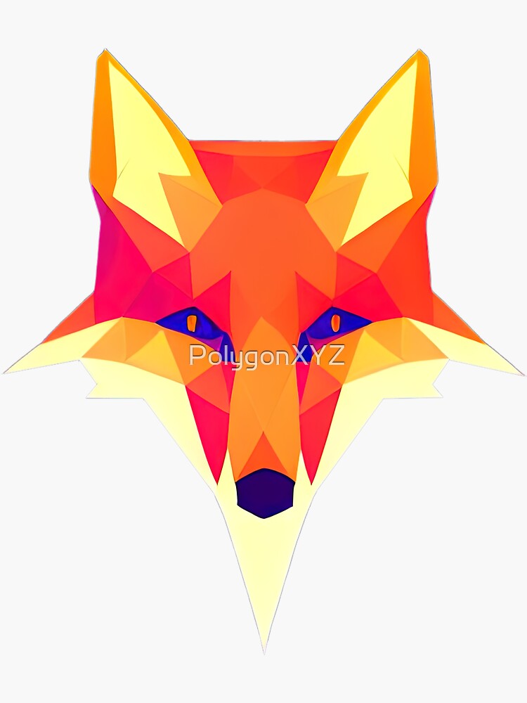 "Fox Face" Sticker for Sale by PolygonXYZ | Redbubble