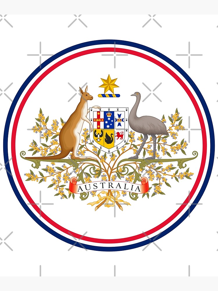 "Australia Circled Coat of Arms" Poster for Sale by PatternsUp | Redbubble