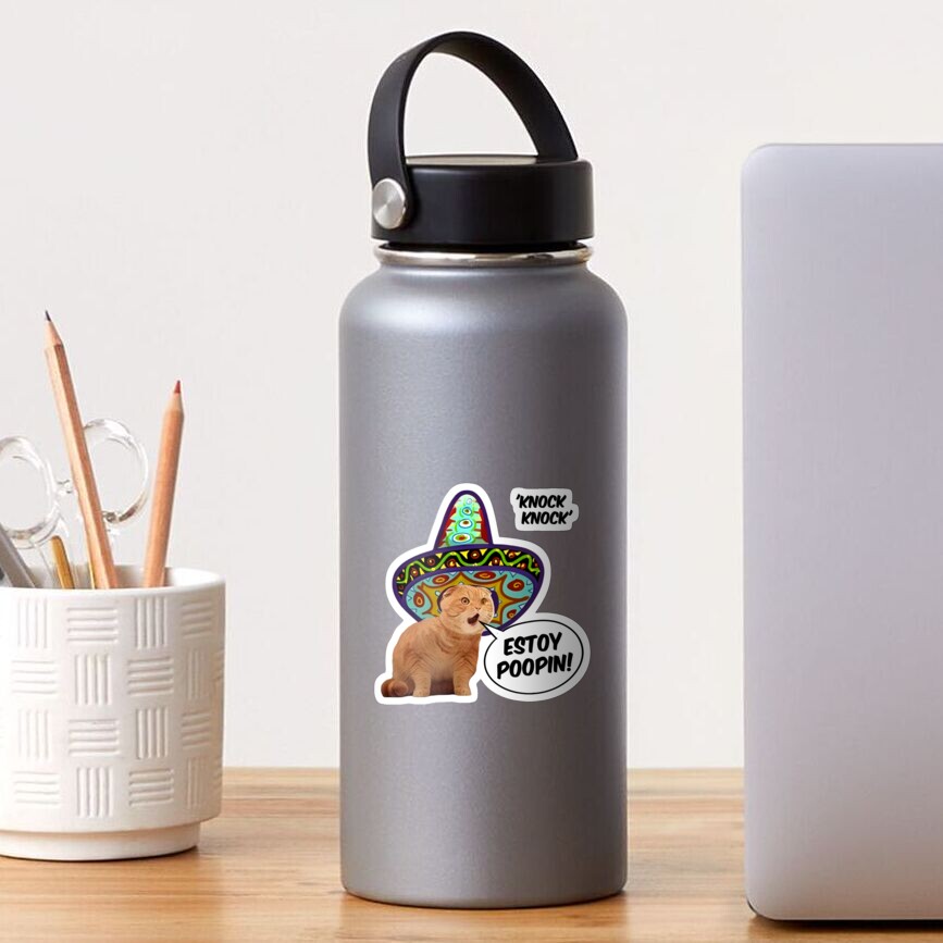 "ESTOY POOPIN Mexican Cat Meme" Sticker for Sale by fomodesigns | Redbubble