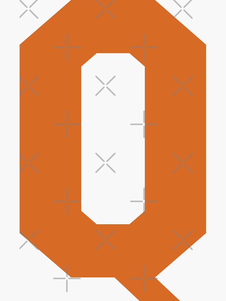 "Alphabet, Orange Q, Sports letter Q" Sticker for Sale by TheCultStuff ...