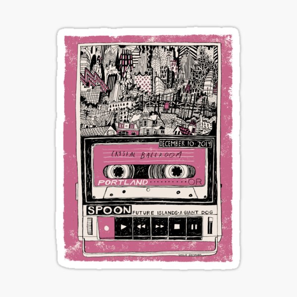 "spoon band cover album" Sticker for Sale by benjaminDSG | Redbubble