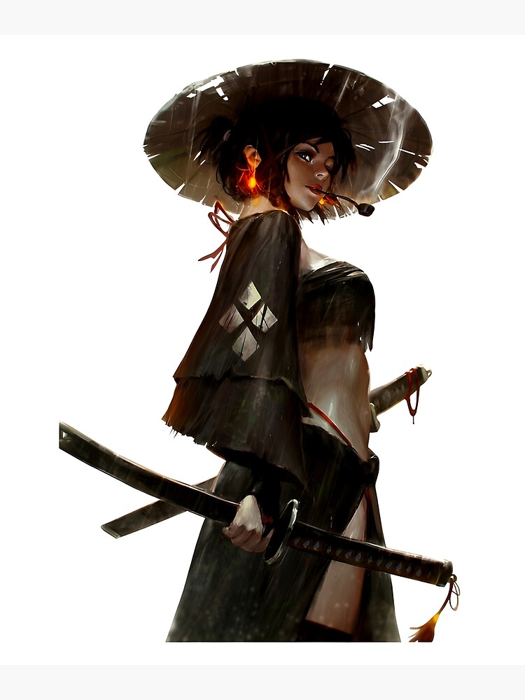 "weibliche Samurai mächtig," Poster von HerwigVob | Redbubble