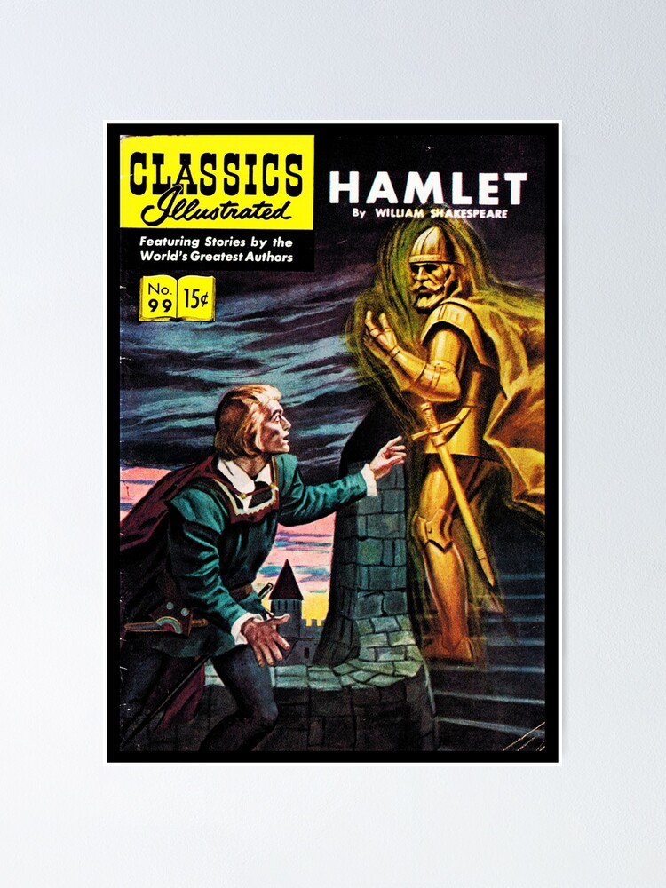 "HIGH RESOLUTION Hamlet William Shakespeare Vintage Comic Book Cover ...