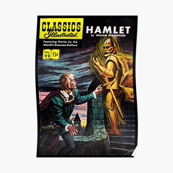 "HIGH RESOLUTION Hamlet William Shakespeare Vintage Comic Book Cover ...