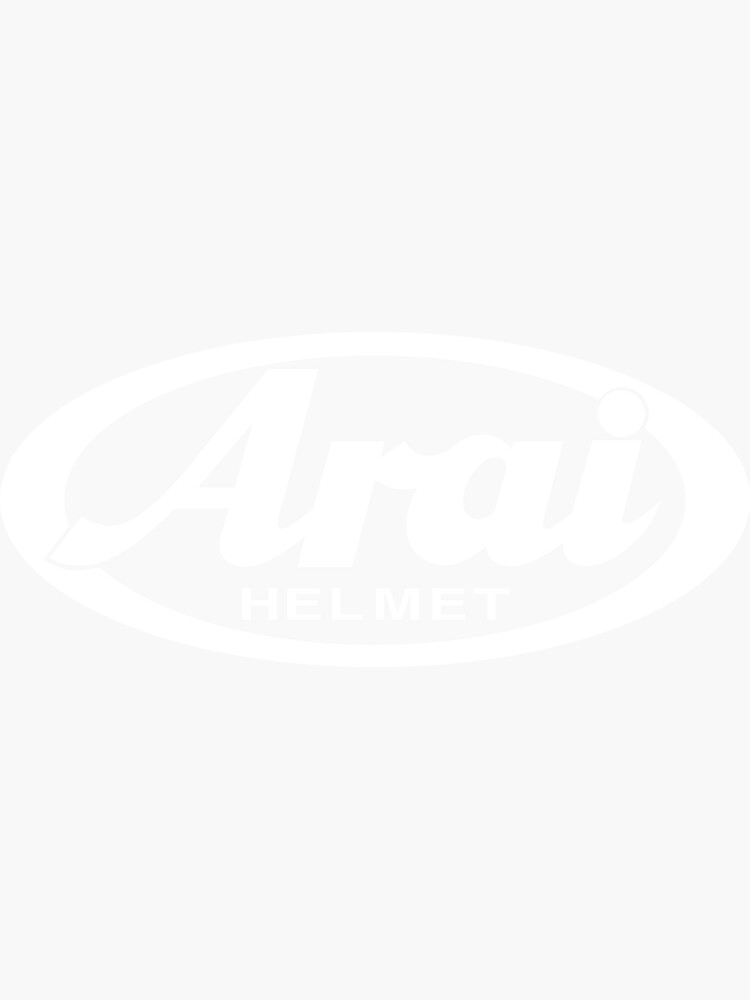 "white arai helmets logo" Sticker for Sale by ricokyle3 | Redbubble