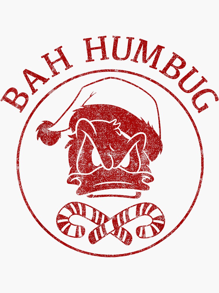 "Donald Duck Bah Humbug Christmas" Sticker for Sale by CoppockShop ...