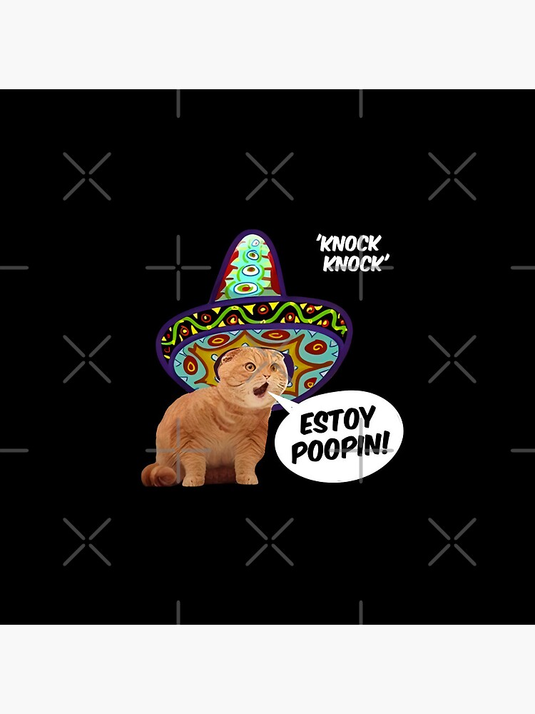 "HQ ESTOY POOPIN Mexican Screaming Cat Meme" Pin for Sale by ...