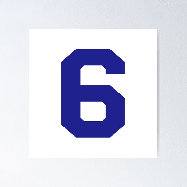 "Number 6, Blue six, Sports number six" Poster for Sale by TheCultStuff ...
