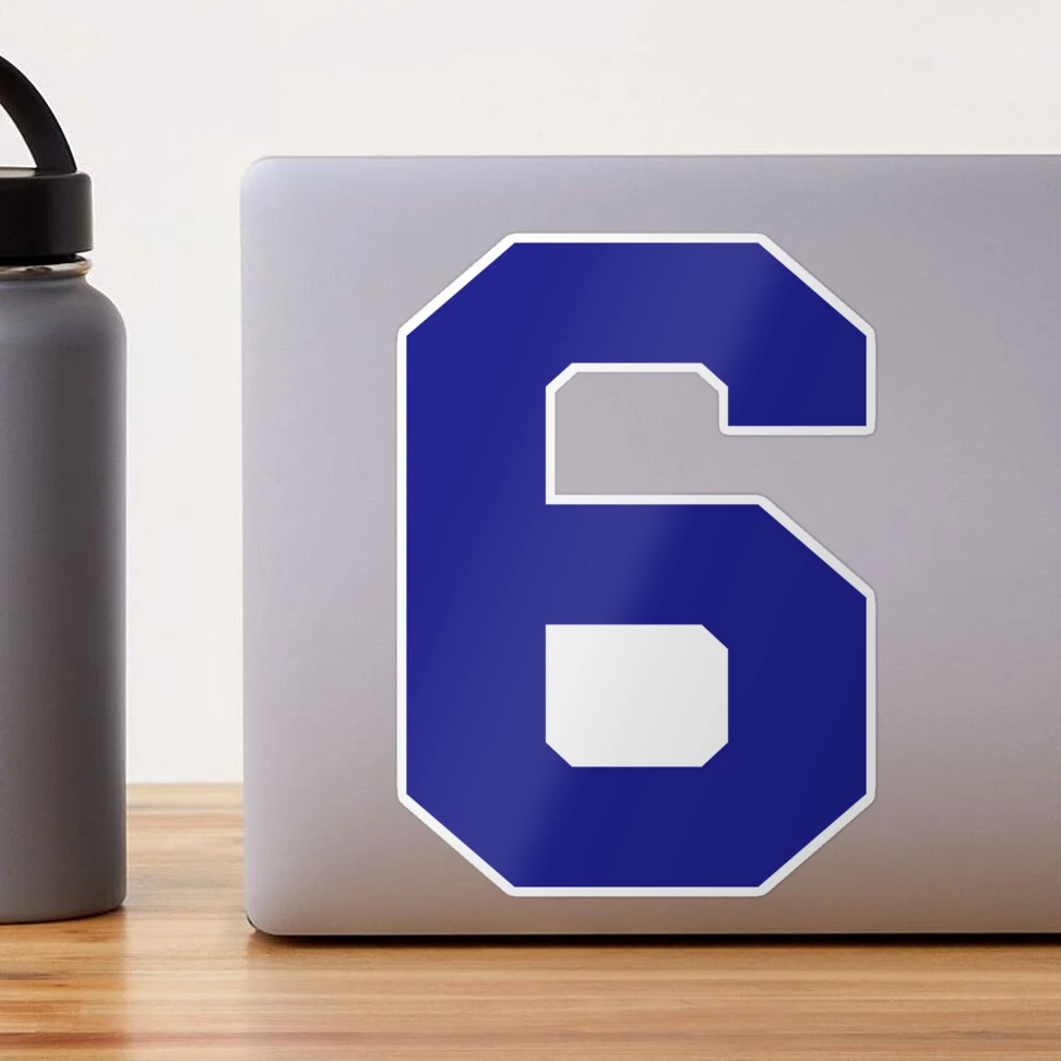 Number 6 Blue