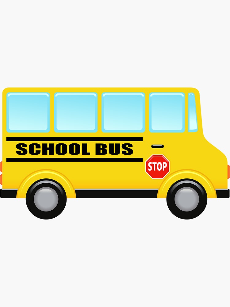 "4 Window School Bus" Sticker for Sale by SpecialVectors | Redbubble