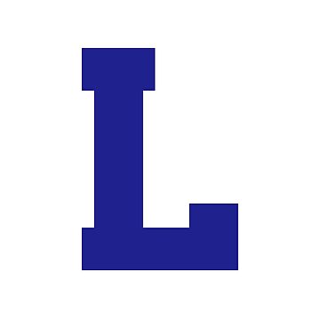 "Alphabet, Blue L, Sports letter L" Sticker for Sale by TheCultStuff ...