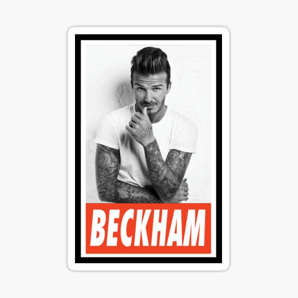 "Football david beckham" Sticker for Sale by EmilyGanter | Redbubble