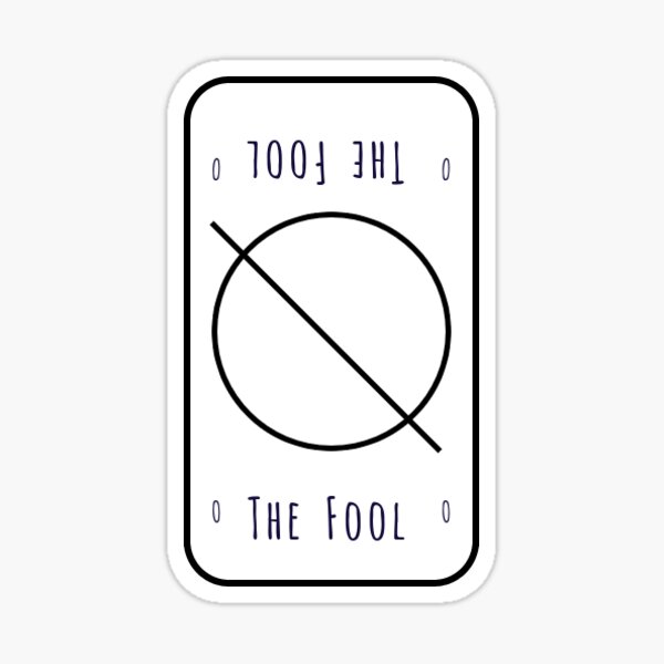 "Minimal Tarot- The Fool" Sticker for Sale by mer-potato | Redbubble
