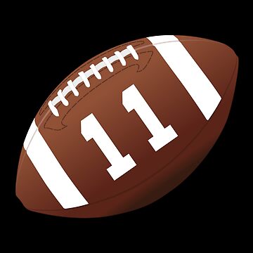 "American football ball number 11, eleven" Sticker for Sale by ...