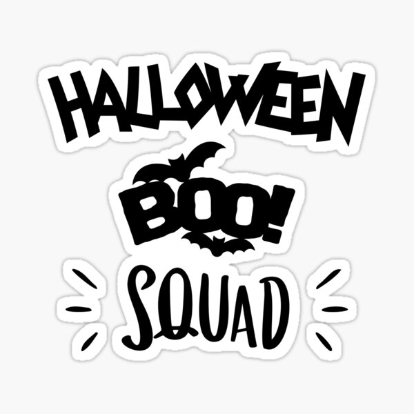 "halloween Boo Squad " Sticker for Sale by Eriksonshop | Redbubble