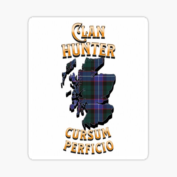 "Hunter Motto Scottish Crest and Tartan" Sticker for Sale by ljrigby ...