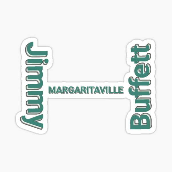 "writing logo jimmy buffet" Sticker for Sale by tersinajoney | Redbubble