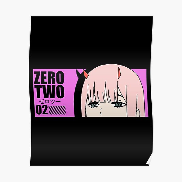 "cool zero two with japanese text" Poster for Sale by Semzig | Redbubble
