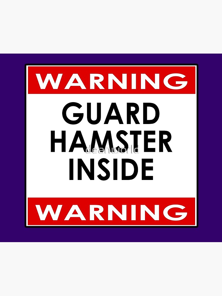 "WARNING! Guard Hamster Inside - Fun Comedy Poster Sticker Sign" Poster ...