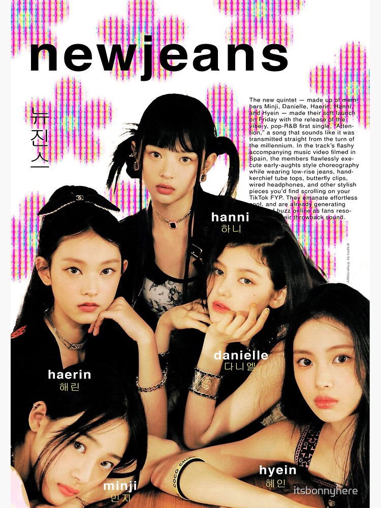 "NewJeans poster" Sticker for Sale by itsbonnyhere | Redbubble