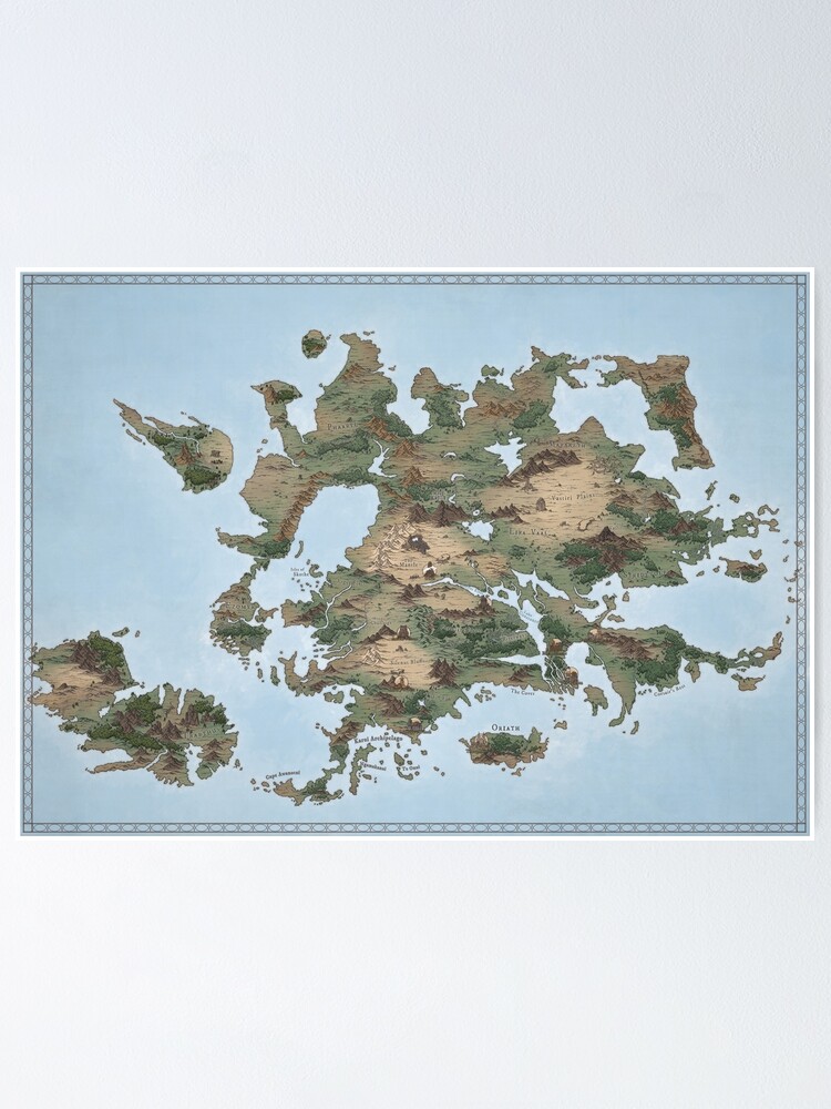"Path of Exile map of Wraeclast" Poster for Sale by NerdyMaps | Redbubble