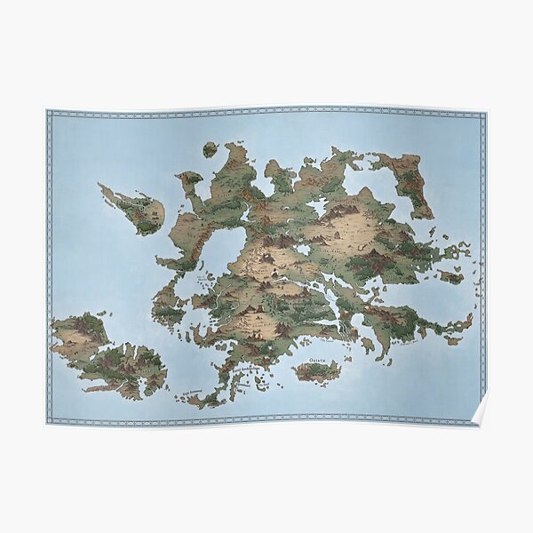 "Path of Exile map of Wraeclast" Poster for Sale by NerdyMaps | Redbubble