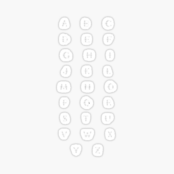 A To Z Alphabets Sticker Pack Sticker For Sale By Binsagar Redbubble