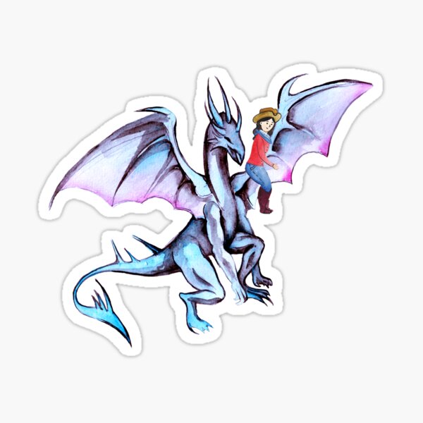 "Watercolor Blue Dragon" Sticker for Sale by virillanissa | Redbubble