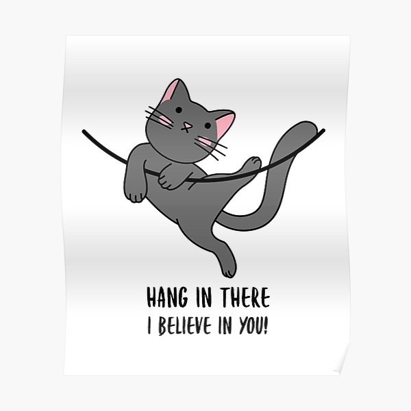 "Hang In There" Poster for Sale by LKDesigns24 | Redbubble