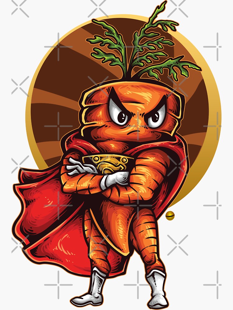 "Angry Carrot I Love Carrots." Sticker by ProjectX23 | Redbubble