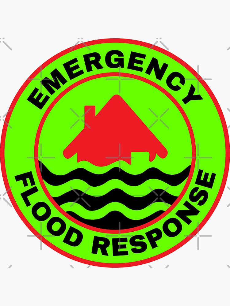 "Flood Response Team" Sticker for Sale by Yorkiedesign | Redbubble