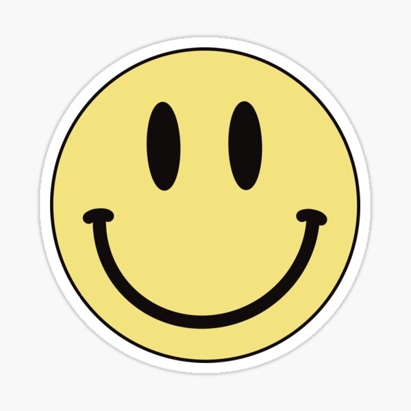 "Yellow smiley" Sticker for Sale by Acreatess | Redbubble