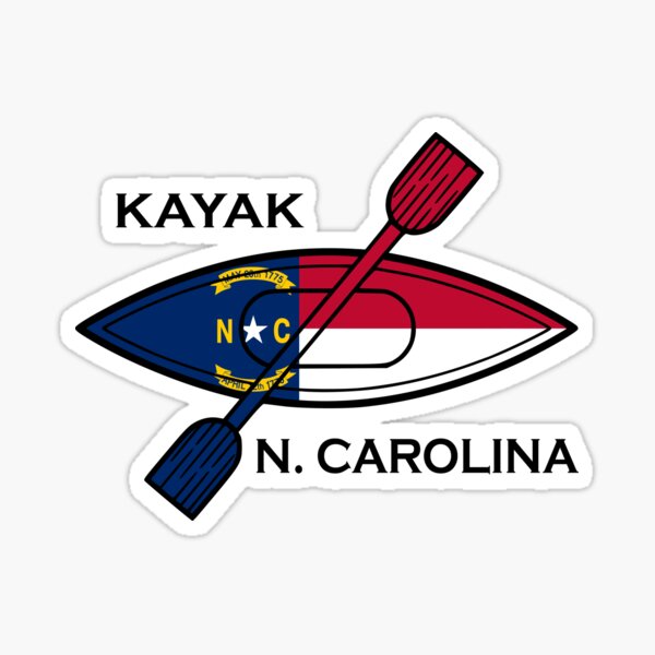"Kayak North Carolina Flag" Sticker for Sale by esskay | Redbubble