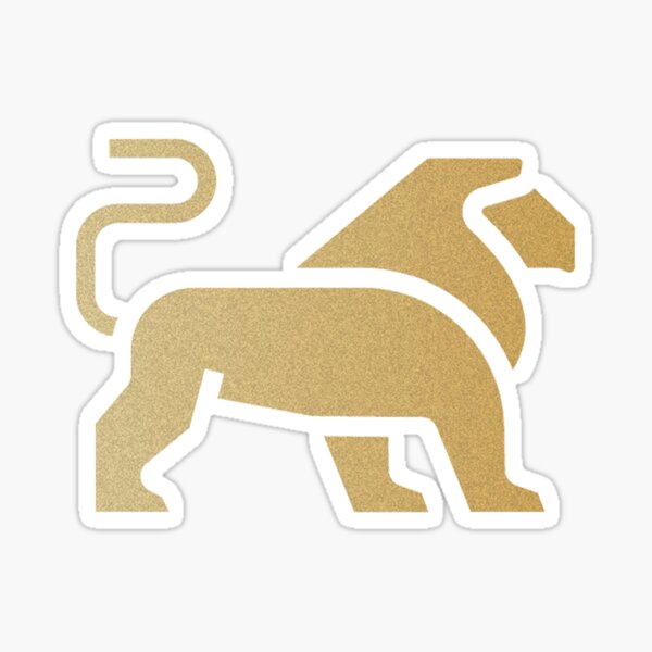 "Gold Lion" Sticker for Sale by FurPett | Redbubble