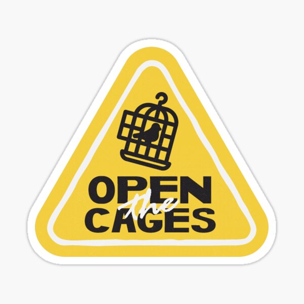 "Open the Cages" Sticker for Sale by craigsorono | Redbubble