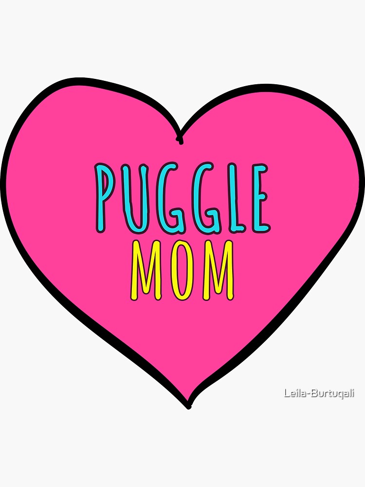 "Puggle" Sticker for Sale by Leila-Burtuqali | Redbubble