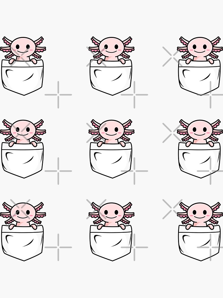 "Axolotl Pocket | Cute Chibi Axolotl Fish | Best Axolotl Gift | Mexican ...
