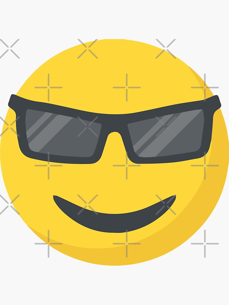 "Cool Smiley Face" Sticker for Sale by Abrarhussain | Redbubble