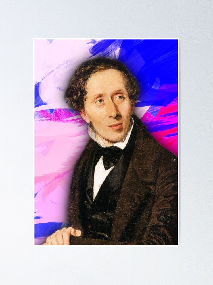 Poster « Oeuvre de Hans Christian Andersen | Portrait de Hans Christian ...