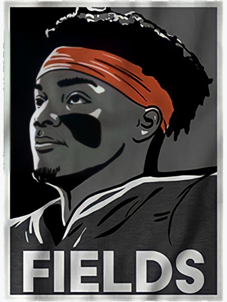 "Justin Fields " Sticker for Sale by Linenfoxx | Redbubble