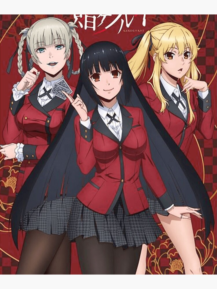 "Kakegurui Mary Saotome, Yumeko Jabami and Kirari Momobami" Sticker for ...