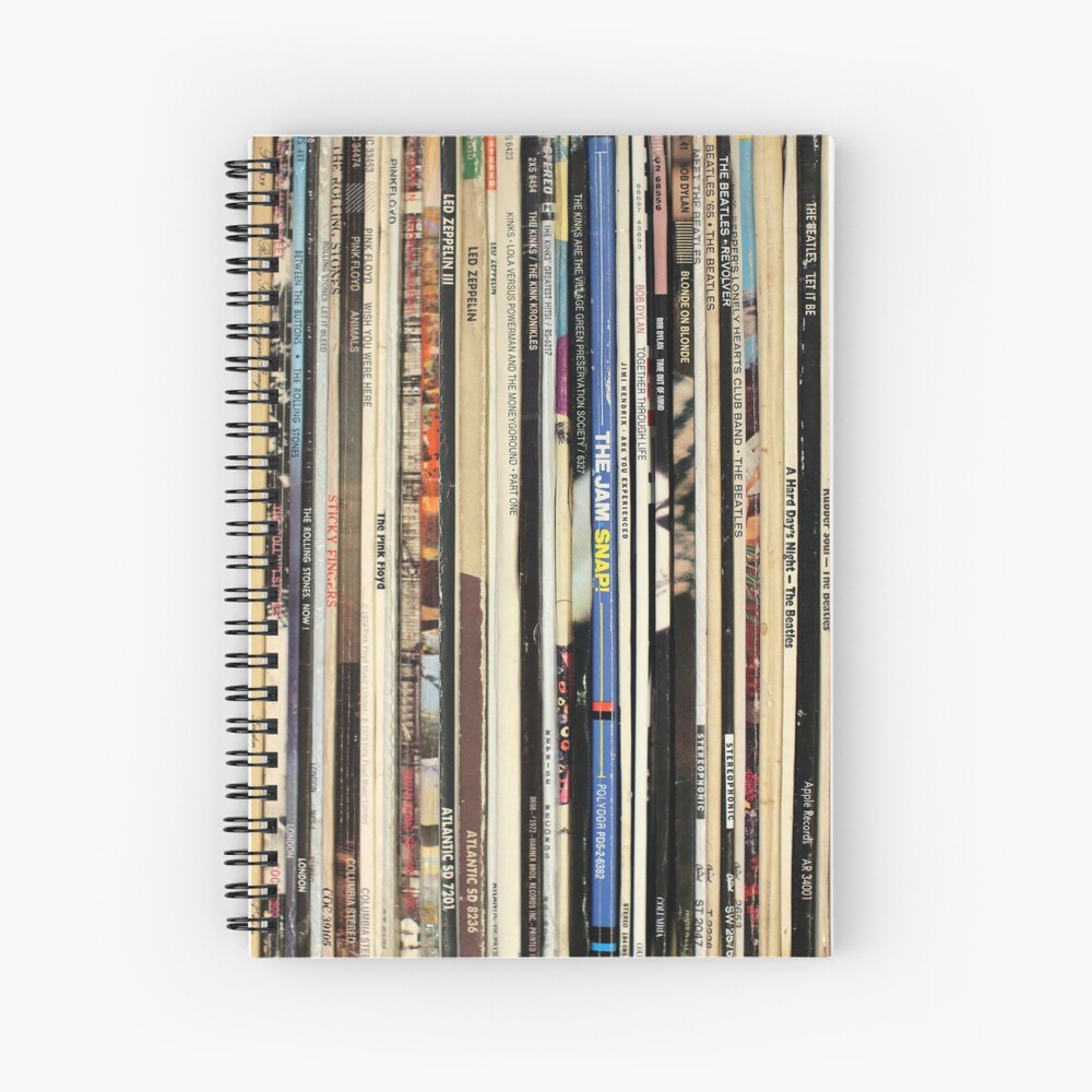 "Classic Rock Vinyl Records " Spiral Notebook for Sale by Iheartrecords ...