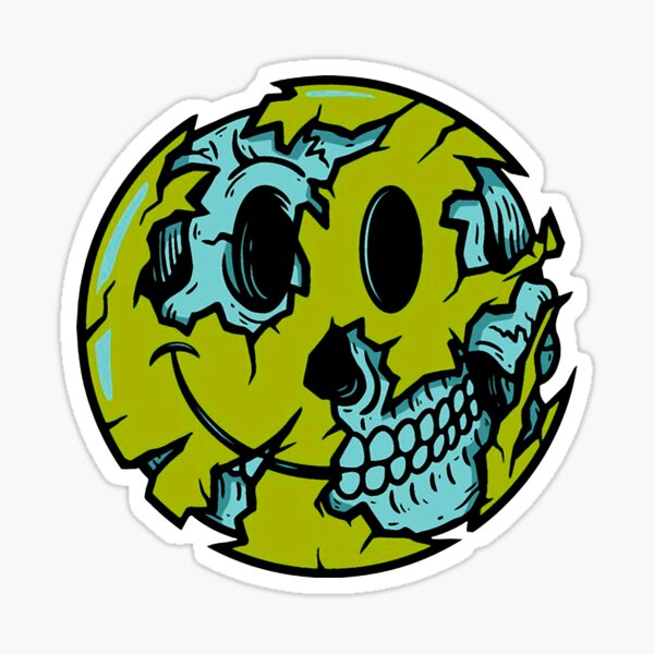 "two-faced smiley face" Sticker for Sale by si3iy | Redbubble
