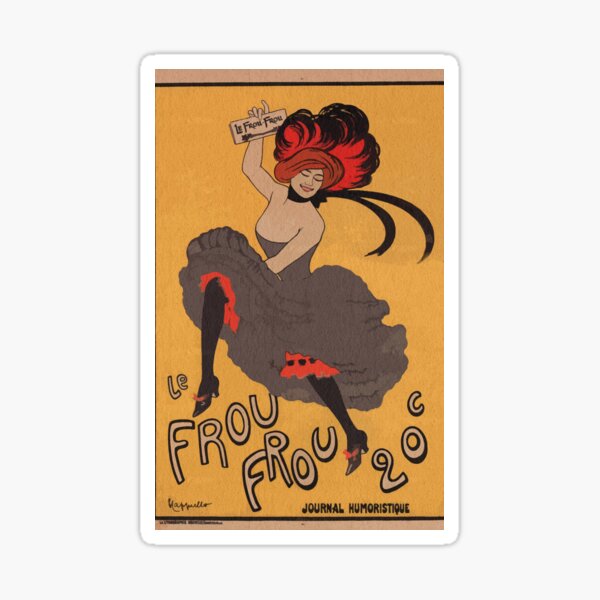 "Frou Frou Vintage old manifest poster" Sticker for Sale by ...