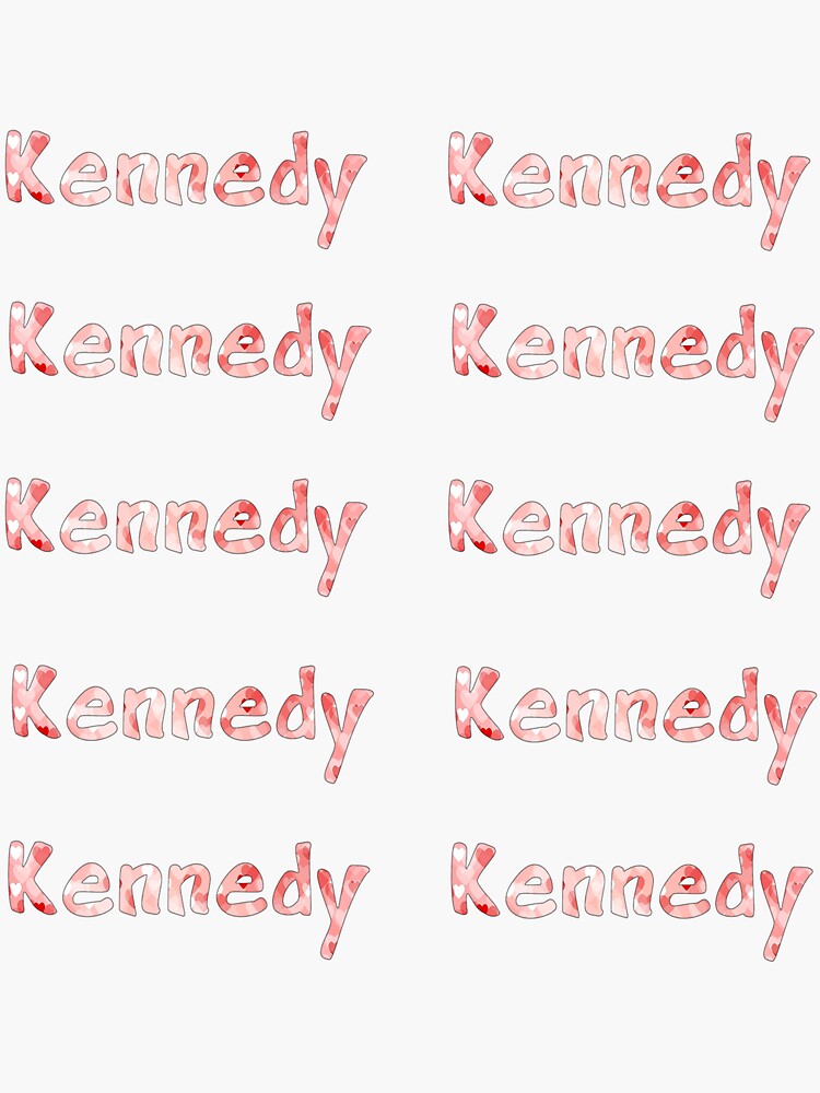 "Kennedy hearts name sticker pack." Sticker for Sale by tshirtsmash ...